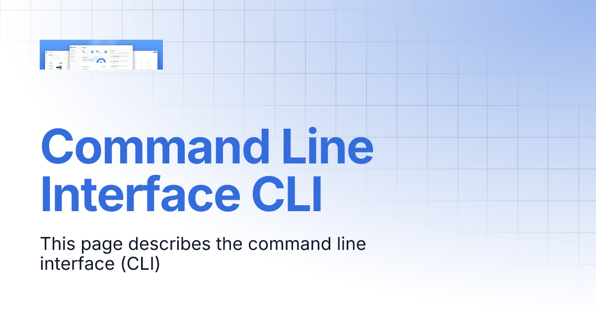 Command Line Interface CLI | Duplicati