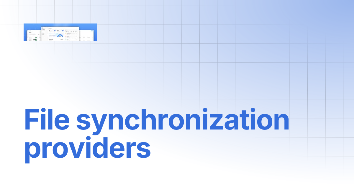 File synchronization providers | Duplicati