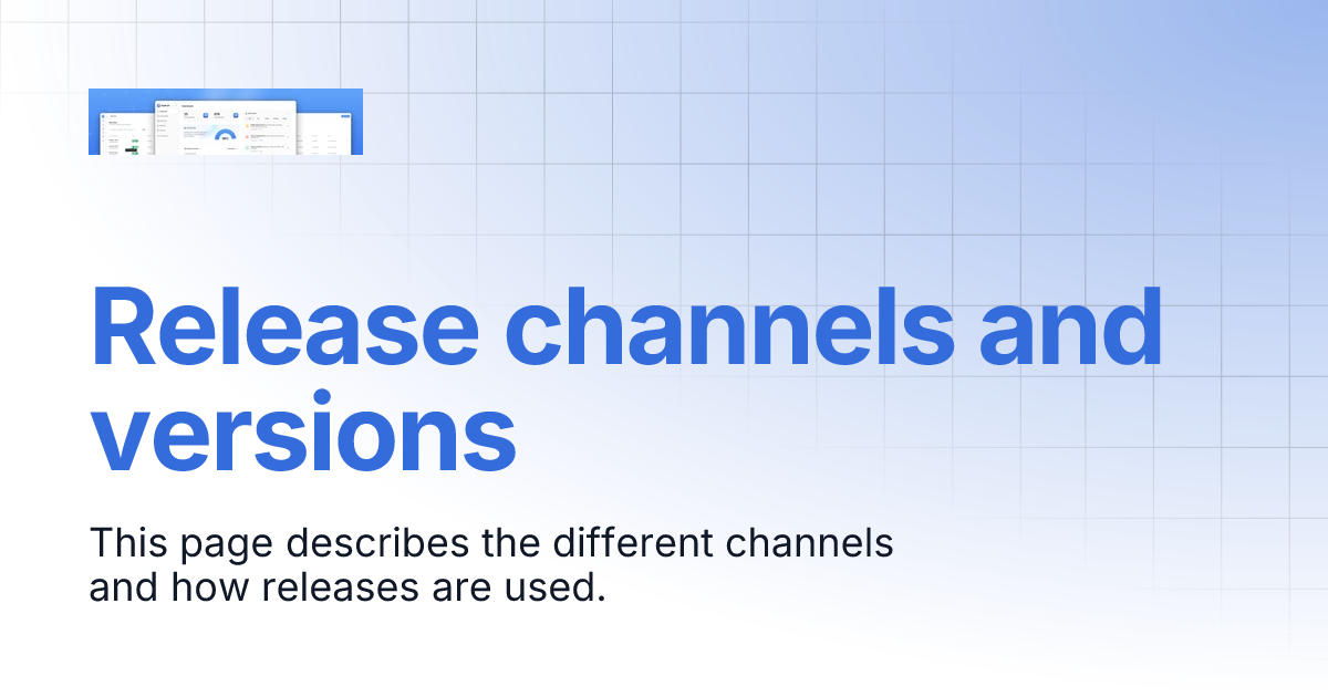 Release channels and versions | Duplicati
