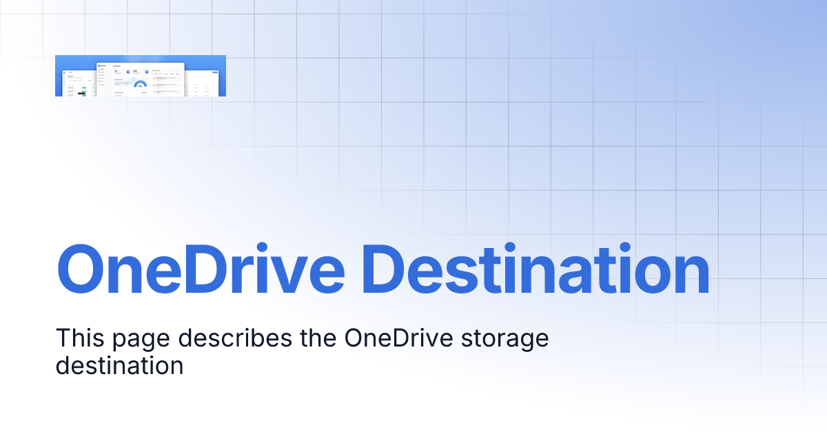 OneDrive Destination | Duplicati