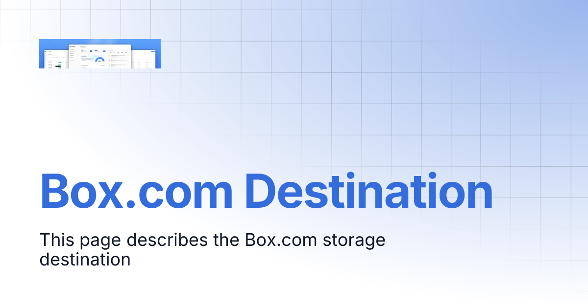 Box.com Destination | Duplicati