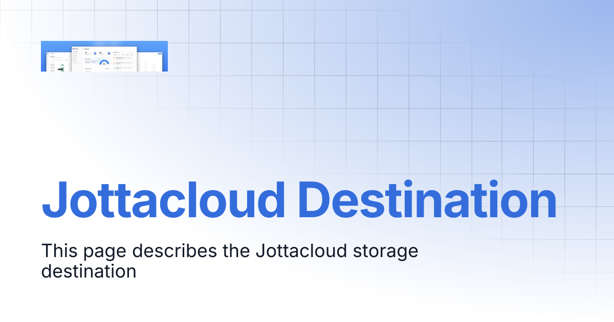 Jottacloud Destination | Duplicati