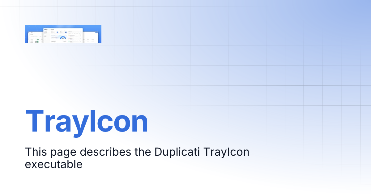 TrayIcon | Duplicati